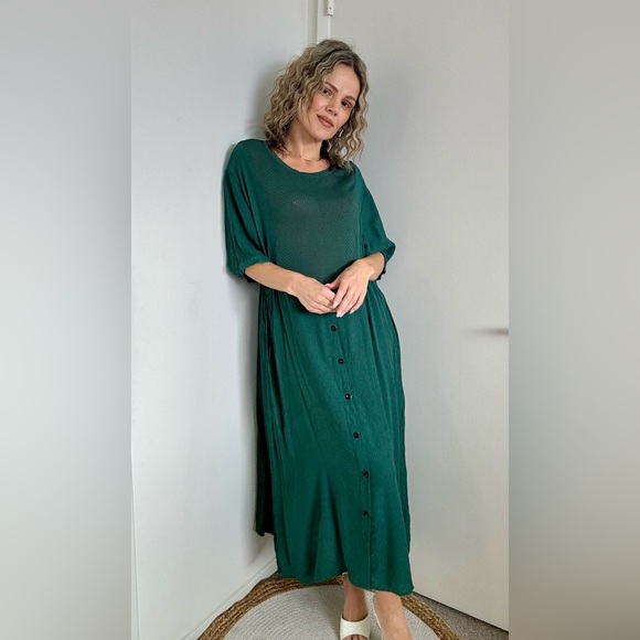 INTENTIONALLY BLANK | Dresses | Intentionally Blank Dew Dress In Green ...